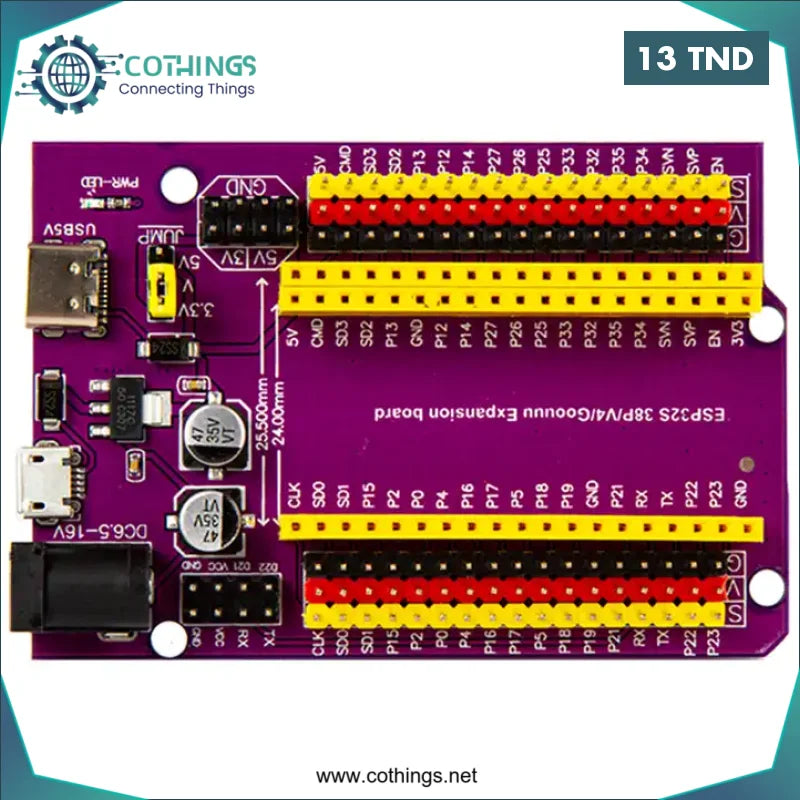 Carte Dextension Pour Carte Esp32 Type C 38pin Cothings Cothings Vente Arduino Raspberry 