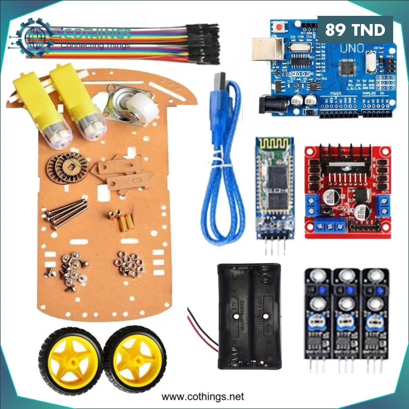 Kit Robot 2wd Téléguide Suiveur De Ligne Cothings Cothings Vente Arduino Raspberry Pi 4979