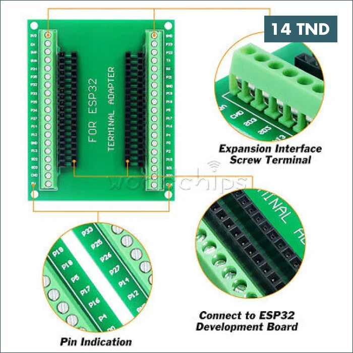 Carte Dextension Esp32 38pin Compatible Avec Esp32 Rev1 Et Esp32 Devkit Cothings Cothings
